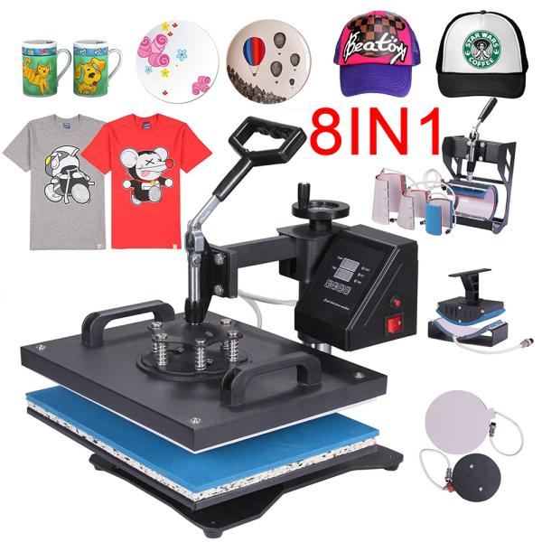 Quality SH-201 High Quality Manual Flatbed Plate Heat Press Sublimation Machine Garment Two Station Pneumatic 110V/220V Heat Press for sale