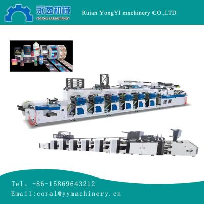 China RY-320 8 Color Double Servo Motor Flexo Graphic Printer Sticker PA PE CPP Station Printing Machine for sale