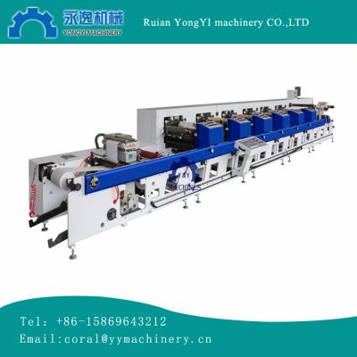 China Full Servo Motors 350 450 Narrow Web 8 Colors UV LABEL Horizontal Flexographic Flexo Printer Press Printing Machine for sale