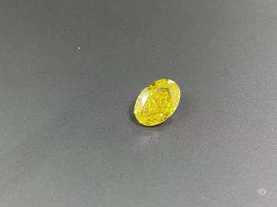 China 3.08ct Oval Loose Laboratório Criado Canário Amarelo Diamante Certificado IGI à venda