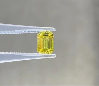 China Diamante amarillo creado en laboratorio con certificación de IGI 3.45ct corte de esmeralda en venta