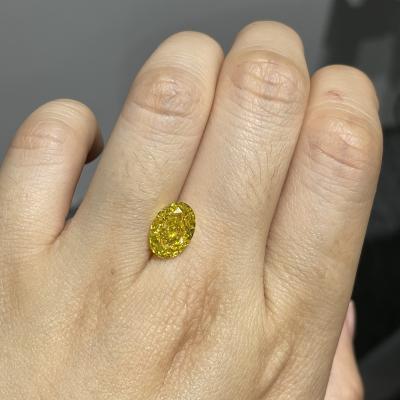 중국 달걀 모양인 IGI 증명서 CVD 다이아몬드 나석은 주문형 다중 사이즈 다이아몬드 VS2를 노랗게 합니다 판매용