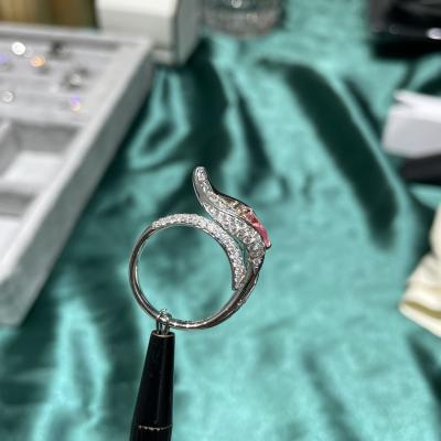 China Certified Lab Diamond Jewelry Pink Pear Diamond Custom-Made Fancy Diamond Ring for sale
