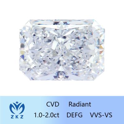 China Colorless 10 Mohs Radiant Cut Lab Grown Fancy Diamonds VS-VVS Clarity for sale