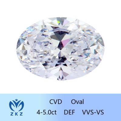 Κίνα Συνθετικός Άχρωμος 4-5ct CVD Εργαστήριο Μεγάλωσαν Οβάλ Διαμάντι 10 Mohs σκληρότητα προς πώληση