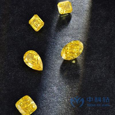 Cina Il laboratorio sciolto di HPHT ha creato il taglio vivo operato giallo IGI VS1 della pera del diamante 3.0ct in vendita