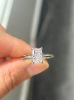China 1.113ct Radiant Lab Grown Diamond Ring DEF VVS PT950 Custom Jewelry for sale