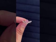 cushion pink diamond ring