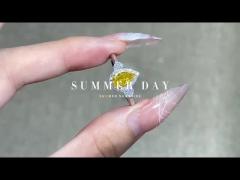 1.03ct Fancy Vivid Yellow Lab Created Diamond Ring 18k White Gold