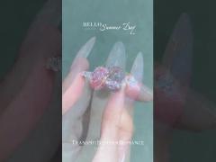 oval shape lab grown pink diamond ring