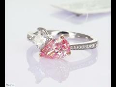 Anello di fidanzamento Anello di nozze Anello di diamante Anello di laboratorio Creato Diamanti colorati Perla Quattro foglie Trevi tagliato