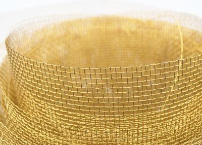 Cina Schermo d'ottone giallo della rete metallica, tessuto di rame con forma del foro quadrato in vendita