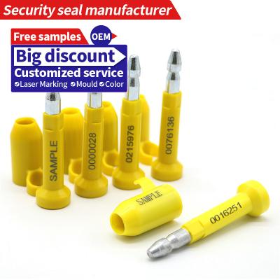 Cina JCBS205 8mm bar coded bolt lock seal anti spin barrier bolt seal per camion in vendita
