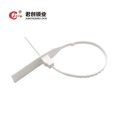 Cina Junchuang JCPS122 sigilli a tamburo a prova di manomissione di alta qualità di plastica numerati sigilli di plastica auto-bloccante con codice a barre in vendita