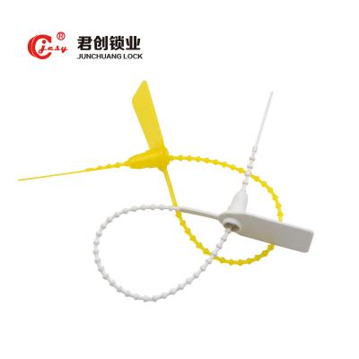 Cina JCPS602 auto-bloccaggio di alta sicurezza di plastica sigillo blocco di plastica contenitore di blocco di plastica sigillo tag rosso colore zip tag in vendita