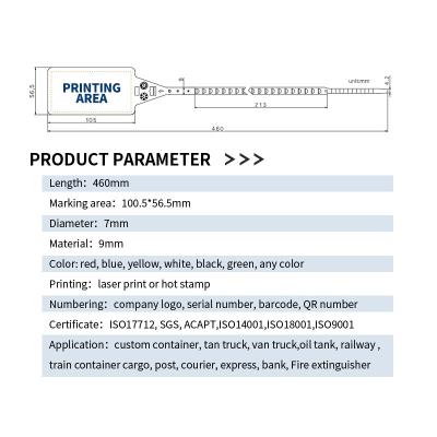 China JCPS102 Self-locking Pull Tight Polyethylene Logistics Plastic Seal Security Seals for sale