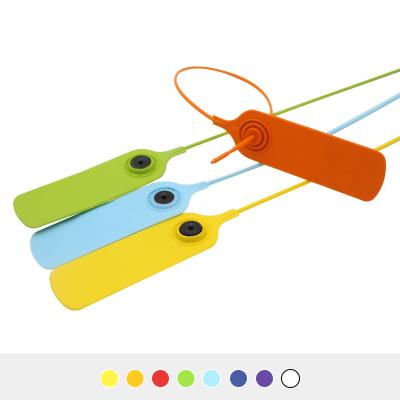 Cina JCPS005 Sicurezza di alta qualità temperamento fisso a codice a barre pesante red pull tight customizazione colorato sigillo di plastica in vendita