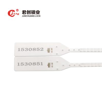 Cina JCPS122 297mm di alta sicurezza a prova di manomissione sigillo di plastica auto-bloccante con numero di serie in vendita
