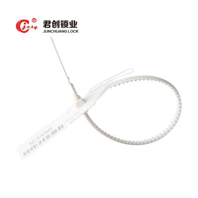 Cina JCPS117 sigilli di sicurezza in plastica personalizzati sigillo di sicurezza in plastica codice a barre sigillo di sicurezza in plastica usa e getta in vendita