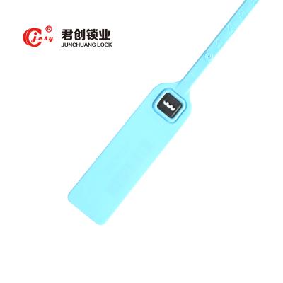 Cina Sigilli di plastica a chiusura automatica regolabili JCPS300 Sigillo di sicurezza per sacchetti di inserimento in metallo in vendita