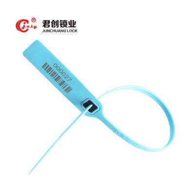 Cina Sigilli di plastica a chiusura automatica regolabili JCPS300 Sigillo di sicurezza per sacchetti di inserimento in metallo in vendita