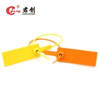 China Custom Plastic Seal Tag String Adjustable Length 500mm Barcode Logo Security Seal for sale