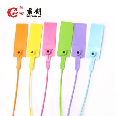 China JCPS200 etiqueta de selo de plástico personalizado string de comprimento personalizado ajustável código de barras do selo de plástico logotipo selo de plástico à venda