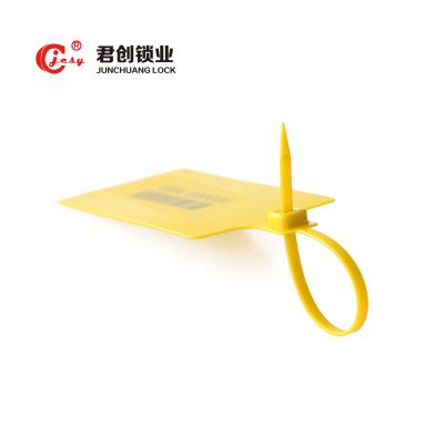 Cina JCPS406 sigillo di sicurezza di plastica logistica compagnie aeree personalizzate sicurezza sigillo di plastica strappare sigillo di plastica inserto metallico in vendita