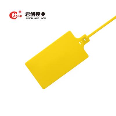 Cina JCPS406 sigillo di sicurezza di plastica logistica compagnie aeree personalizzate sicurezza sigillo di plastica strappare sigillo di plastica inserto metallico in vendita