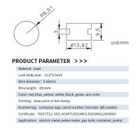 China RFID Intelligent E-Meter Seal JCMS203 Security Plastic Padlock for Metering 0.68mm Wire for sale