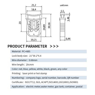 China JCMS001 plastic meter seals with numbers security lead seal for gas meter for sale