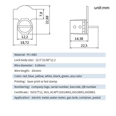 China JCMS003 Container Security Sealed Cable Entry Point Adaptor Seal Lock Wire For Meter Seals for sale