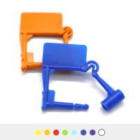 China Barcoded Plastic Padlock Seal 24.6x38.7mm PP Container Cargo Security Seal for sale