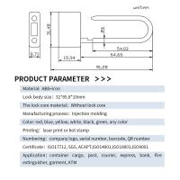 China JCPL201 Plastic Security Padlock Seals 32x85.8mm ABS Iron Tamper Evident Lock for sale