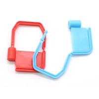 China Anti Cut Plastic Security Padlock Seal 41x62mm PP Computer Security Wire Padlock for sale