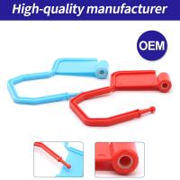 China Anti Cut Plastic Security Padlock Seal 41x62mm PP Computer Security Wire Padlock for sale