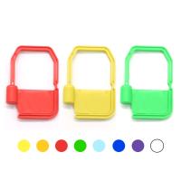 China Anti Cut Plastic Security Padlock Seal 41x62mm PP Computer Security Wire Padlock for sale
