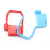 China Self-Locking Plastic Padlock Seal 41x62x4mm PP Security Lock for Trolley for sale