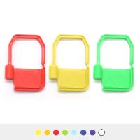 China Self-Locking Plastic Padlock Seal 41x62x4mm PP Security Lock for Trolley for sale
