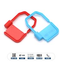 China Self-Locking Plastic Padlock Seal 41x62x4mm PP Security Lock for Trolley for sale