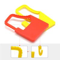 China JCPL005 Plastic Padlock Seal 38.2x61mm Security Container Seal with Barcode for sale