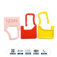 China Plastic Numbered Security Padlock Seals 38.2x61mm PP Crash Carts Lock for sale