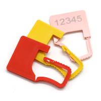 China Rectangular Plastic Padlock Seal JCPL005 38x61mm PP Security Seal for Luggage Cargo Container for sale