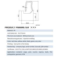 China Rectangular Plastic Padlock Seal JCPL005 38x61mm PP Security Seal for Luggage Cargo Container for sale
