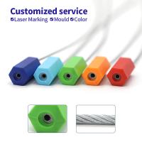 China JCCS101 Hexagonal Plastic Cable Seal 1.8mm Diameter 1.6KN Tensile for Container Security for sale