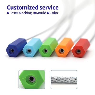 中国 JCCS101 hexagonal plastic cable seal for logistic cable sealing electric meter pull tight container security cable seal 販売のため