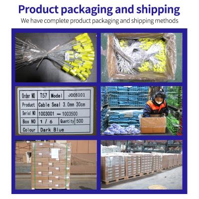 中国 JCCS101 hexagonal plastic cable seal for logistic cable sealing electric meter pull tight container security cable seal 販売のため