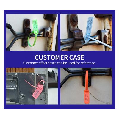 中国 JCPS005 custom one time use tamper proof plastic seal theft proof 販売のため