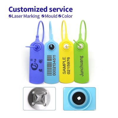 中国 JCPS005 custom one time use tamper proof plastic seal theft proof 販売のため