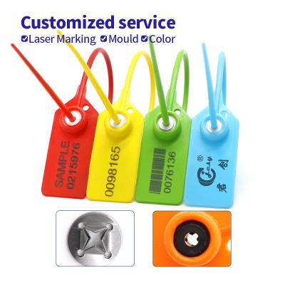 Cina JCPS509 cheap price disposable PP material pull tight plastic security seal for bank cash bag/ballot box in vendita